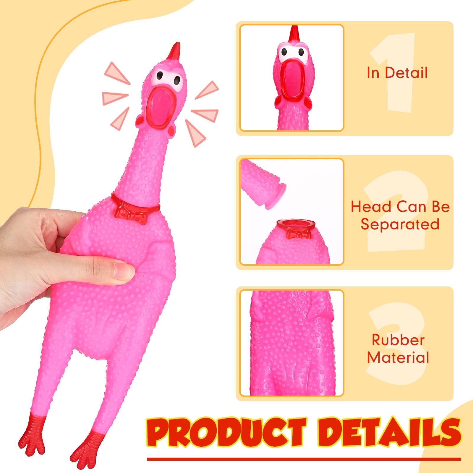 Snapklik.com : Jerify 40 Pack 12 Inch Rubber Chicken Screaming Chicken ...