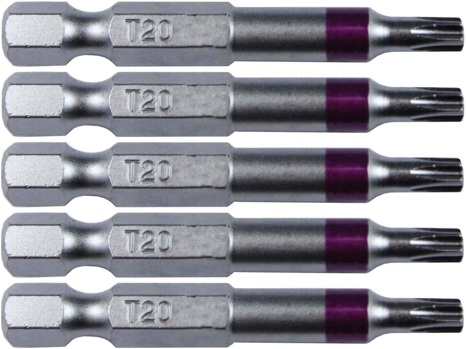 T20 Torx Bits(10-Pack 2 Inch), 1/4 Inch Hex Shank S2 Steel Magnetic ...