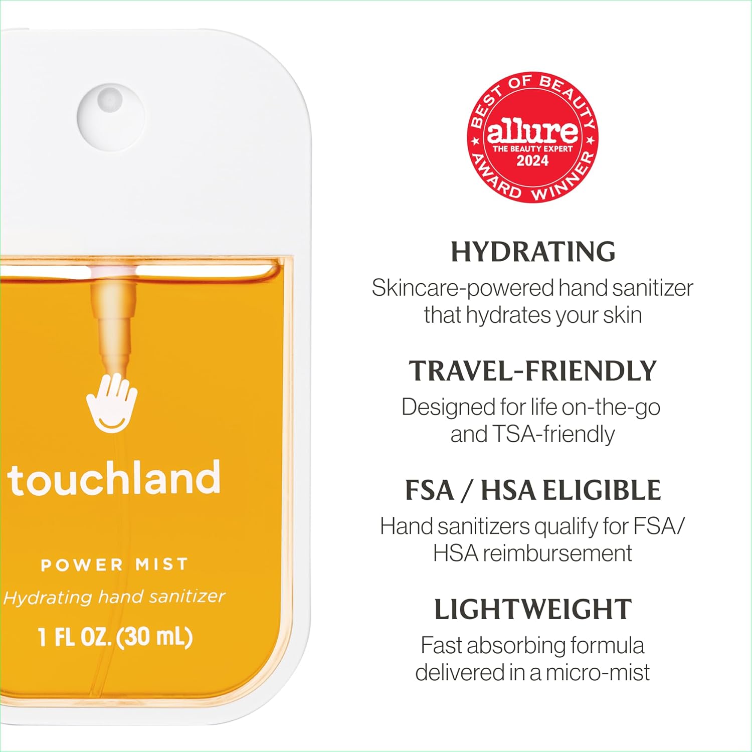 Touchland Hydrating Hand Sanitizer Spray, TROPICAL Trio Set (Mango ...