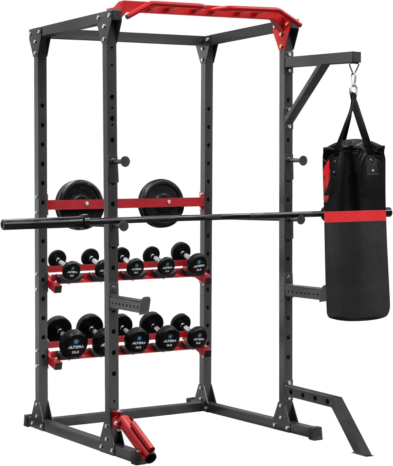 Altera Power Rack de Gimnasio, Estación de Ejercicio con Accesorios ...