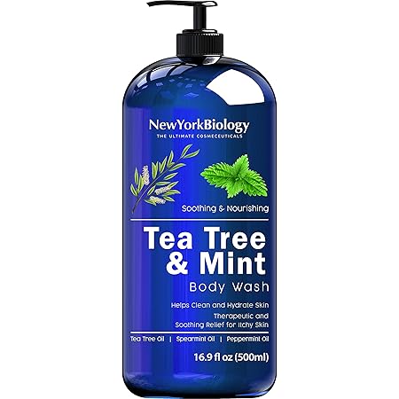 Amazon.com : New York Biology Tea Tree Mint Body Wash for Men and Women ...
