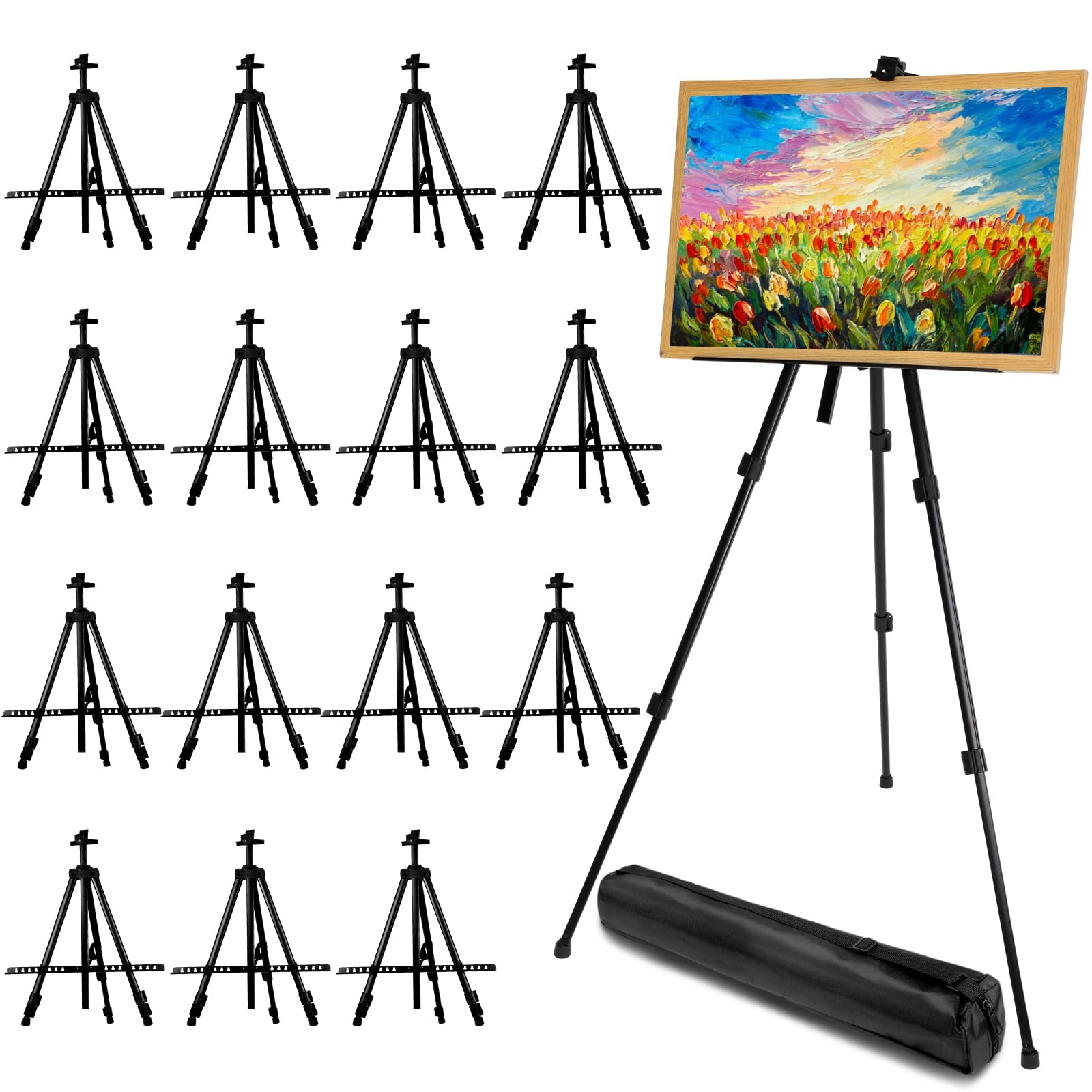 Amazon.com: Qunclay 15 Pack Artist Easel Stand 20 to 66 Inch Adjustable ...