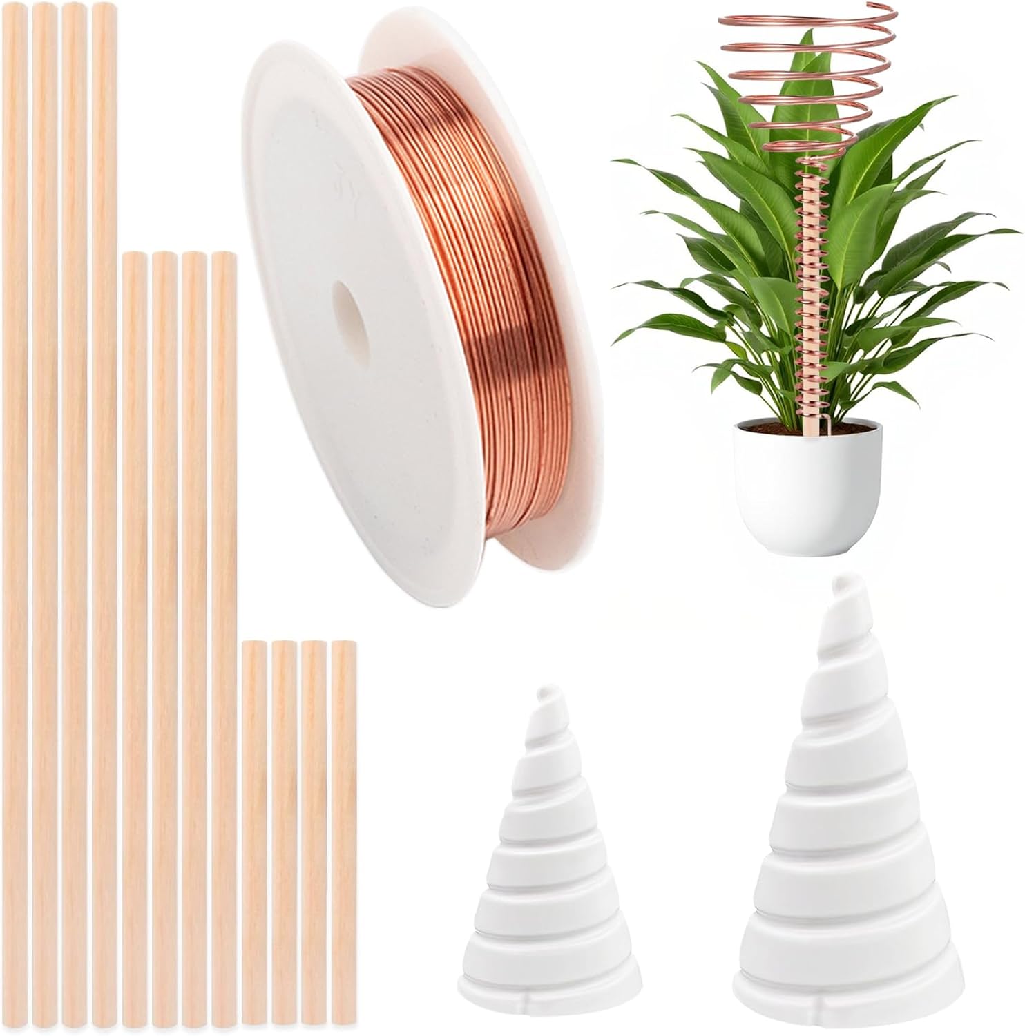 Amazon.com : Electroculture Gardening Copper Kit with 12 pcs Wooden ...