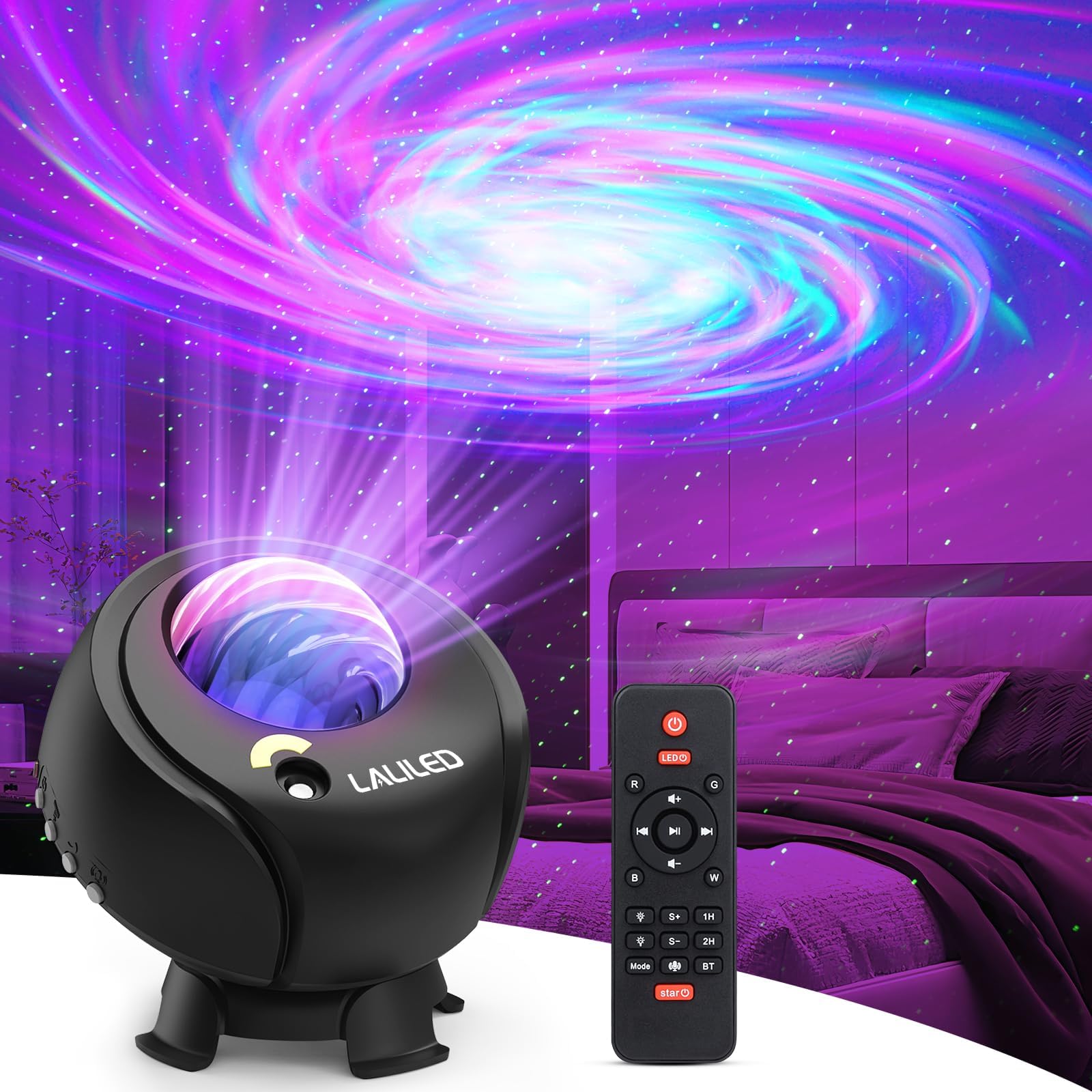 Jirmerp Projecteur Ciel Etoile,Double Effet Lampe Projecteur Galaxie ...