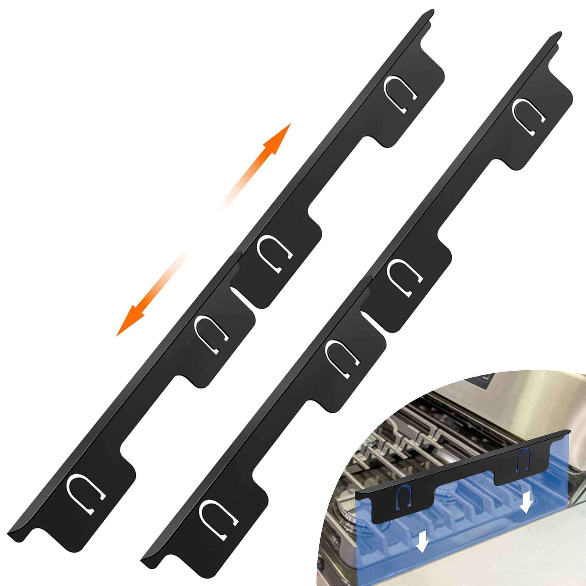 Wdwlbsm 4PCS Stove Gap Covers Stainless Steel, Kitchen Stove Counter Gap Covers, Range Trim Kit ...