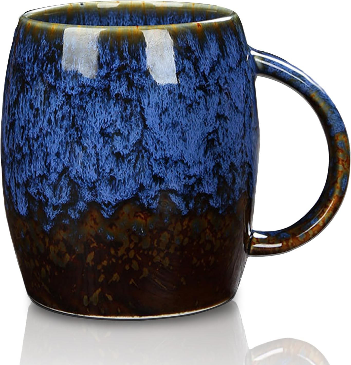 Amazon.com: Large Ceramic Coffee Mug, 15 Oz Pottery Big Tea Cup for ...