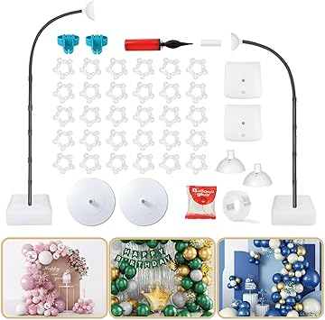 Amazon.com : Balloon Arch Kit - Bendable 8.2FT & 6FT Balloon Arch Stand ...