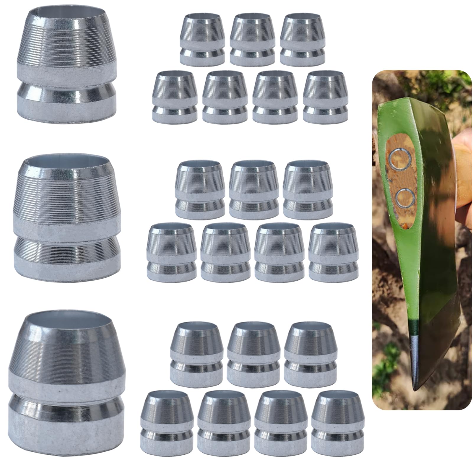 Amazon.com : 21 PCS Round Axe Handle Wedge Safety Handle Metal Wedge ...