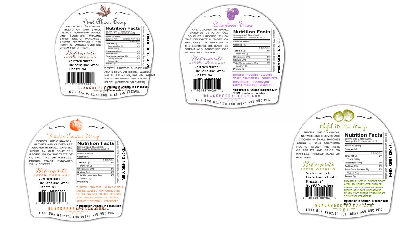 Buy BLACKBERRY PATCH Cinnamon Maple Syrup, 12 FZ Online at Lowest Price ...