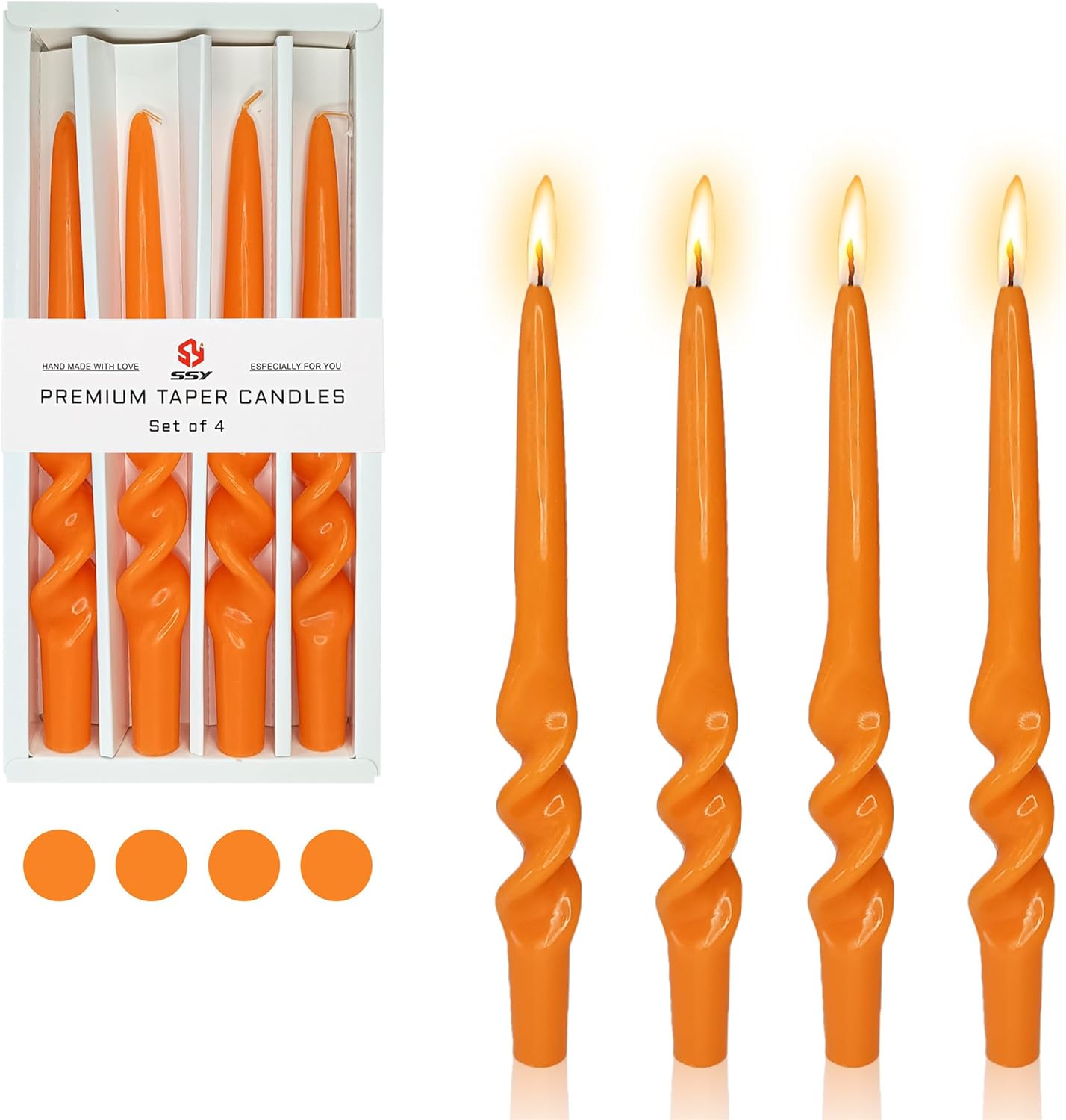 Amazon.com: Gedengni Spiral Taper Candle Twisted Candlesticks,4pcs ...