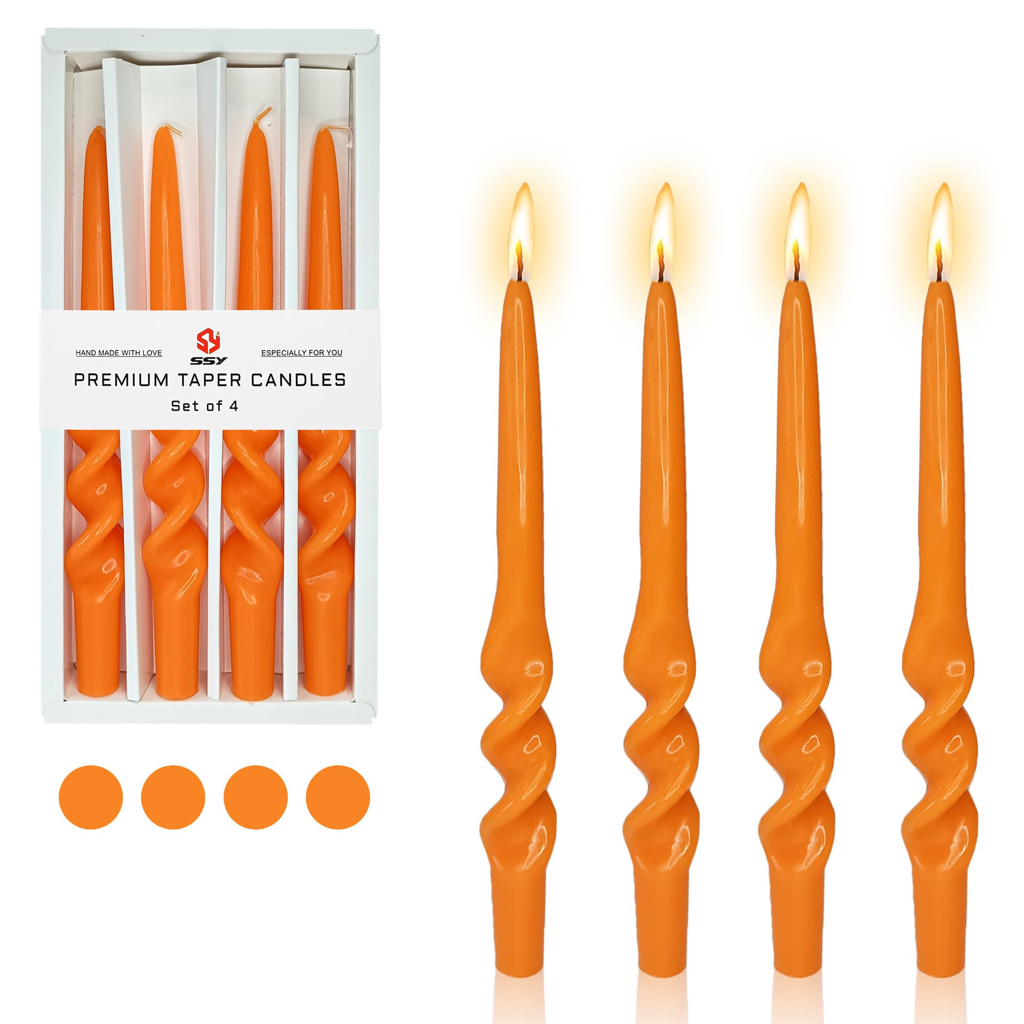 Amazon.com: Gedengni Spiral Taper Candle Twisted Candlesticks,4pcs ...