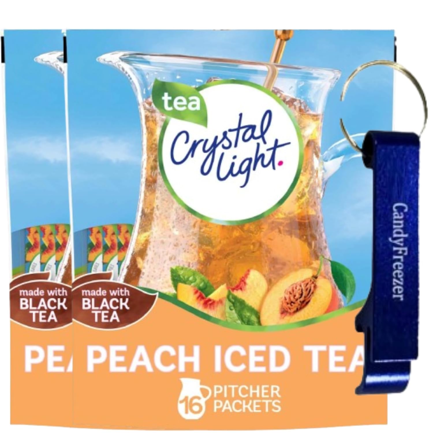 Amazon.com : Peach Iced Tea Drink Mix 4.55 oz – 2 Pack (16 Pitcher ...
