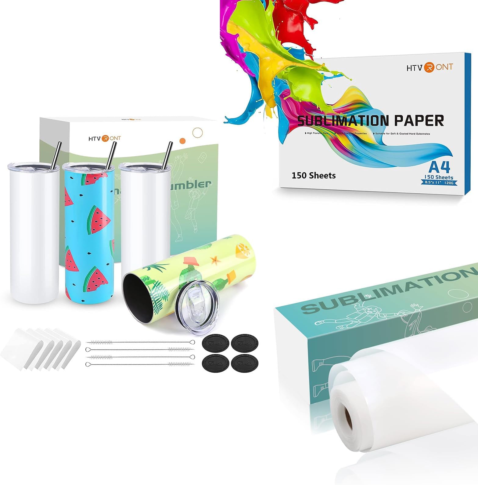 Amazon.com: HTVRONT Sublimation Paper 8.5 x 11 inches 150 Sheets ...