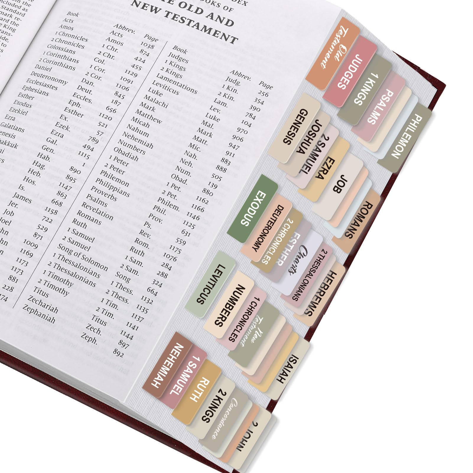 Snapklik.com : SKYDUE Bible Tabs - 100 Laminated Tabs For Women And Men