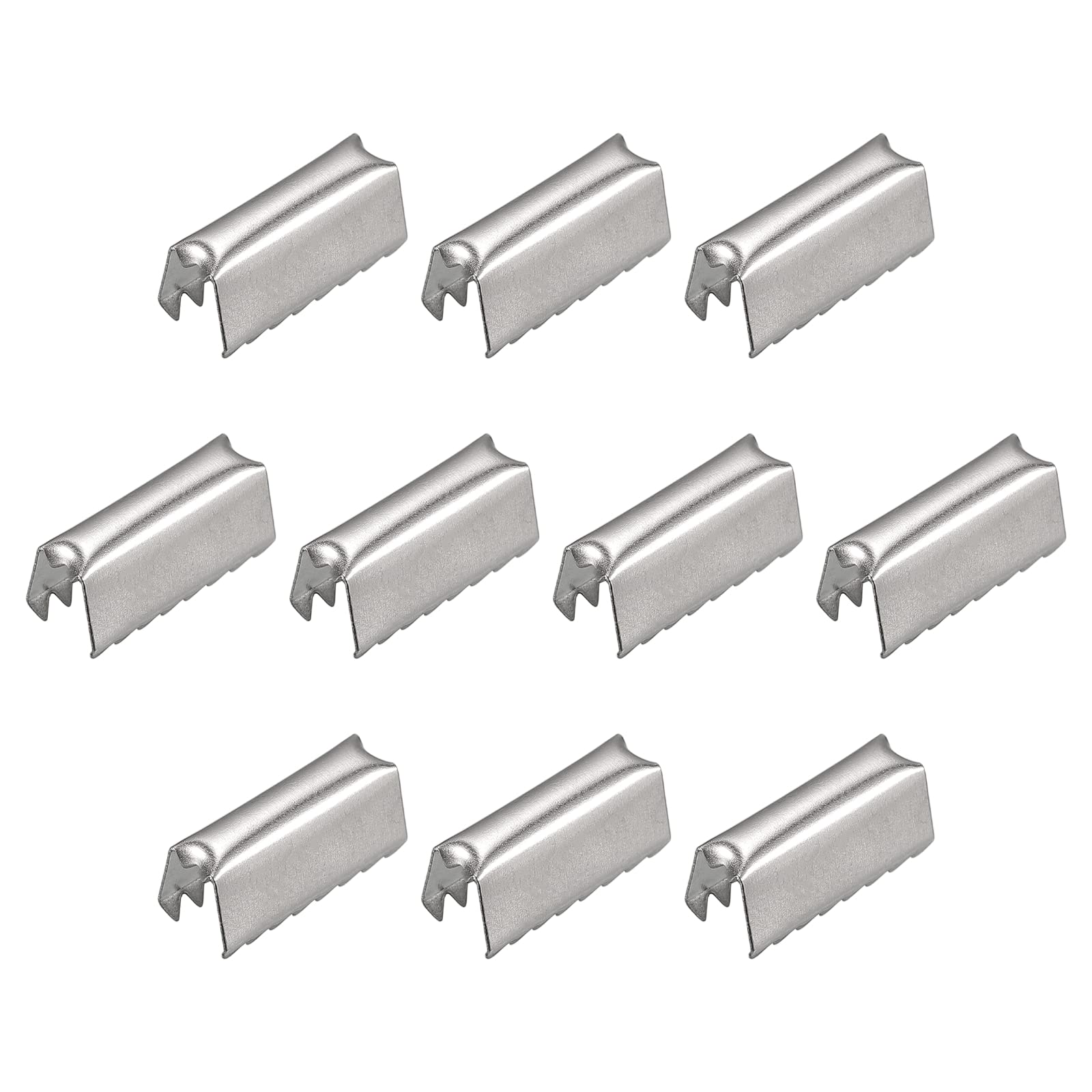 Amazon.com: uxcell Fold Over Crimp End Caps, 100Pcs 12mm x 4mm Ribbon ...