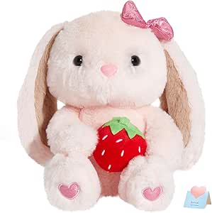 Amazon.com: CozyWorld 10" Plush Bunny Rabbit Stuffed Animal Pink Easter ...