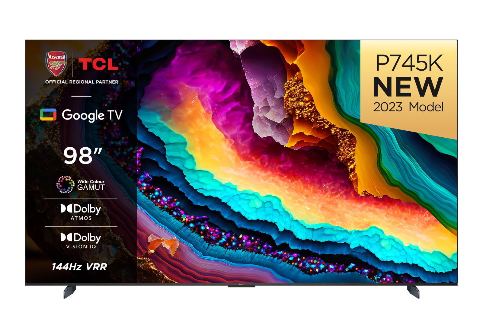 TCL 98P745K 98-inch 4K Television, WCG, UHD, HDR PRO, 144Hz, Motion ...