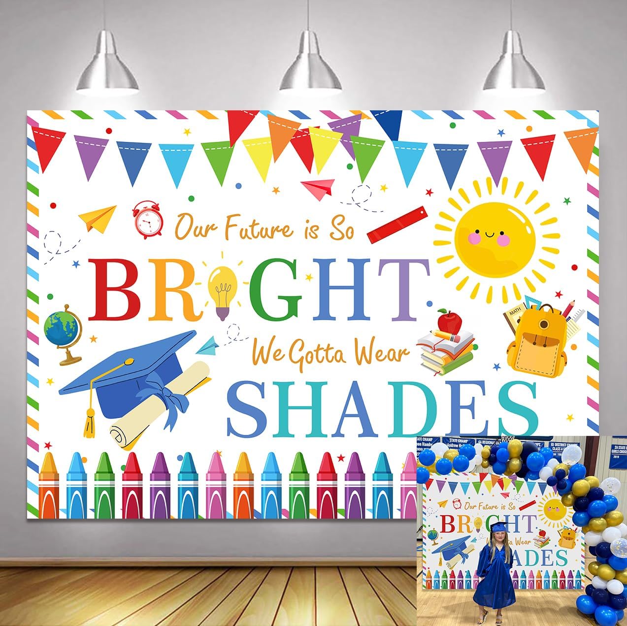 Amazon.com : Preschool Kindergarten Graduate Backdrop We Gotta Wear ...