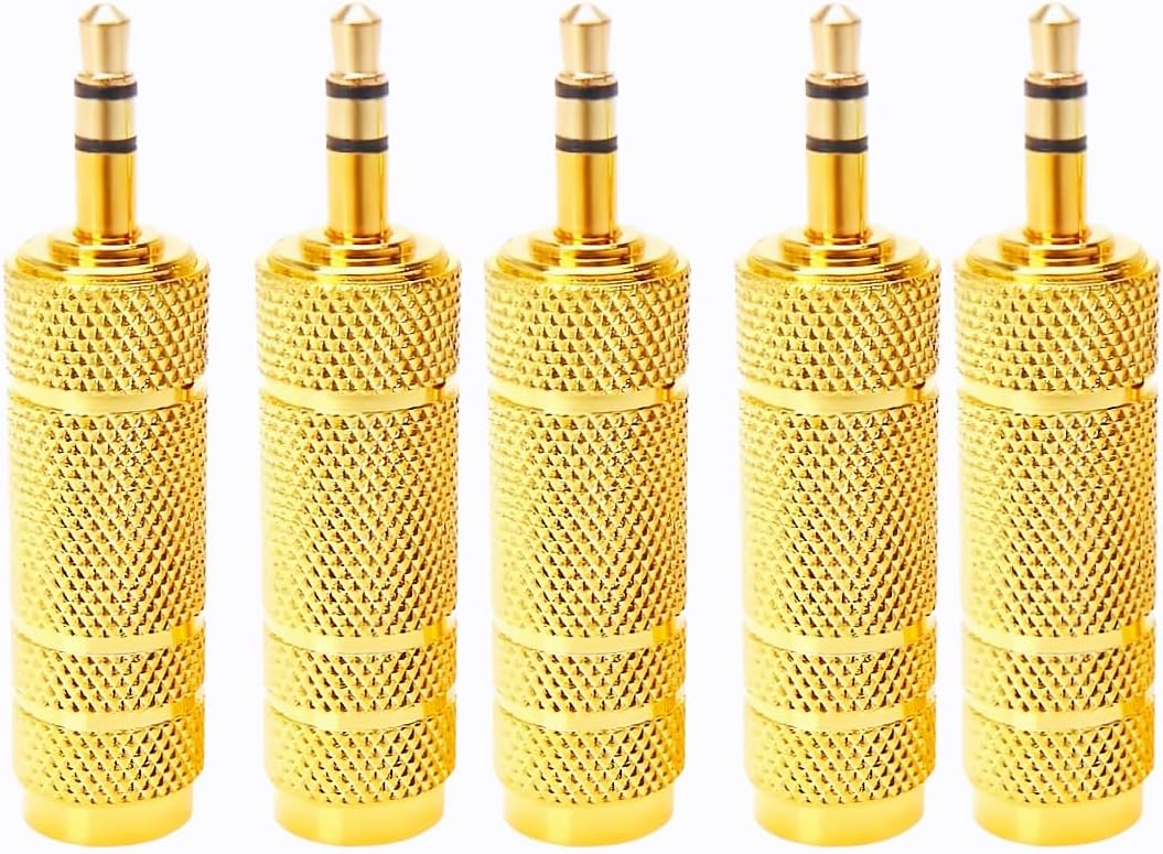 Amazon.com: Sam&Johnny 1/4 to 3.5mm Adapter, 1/4'' Headphone Adapter, 1 ...