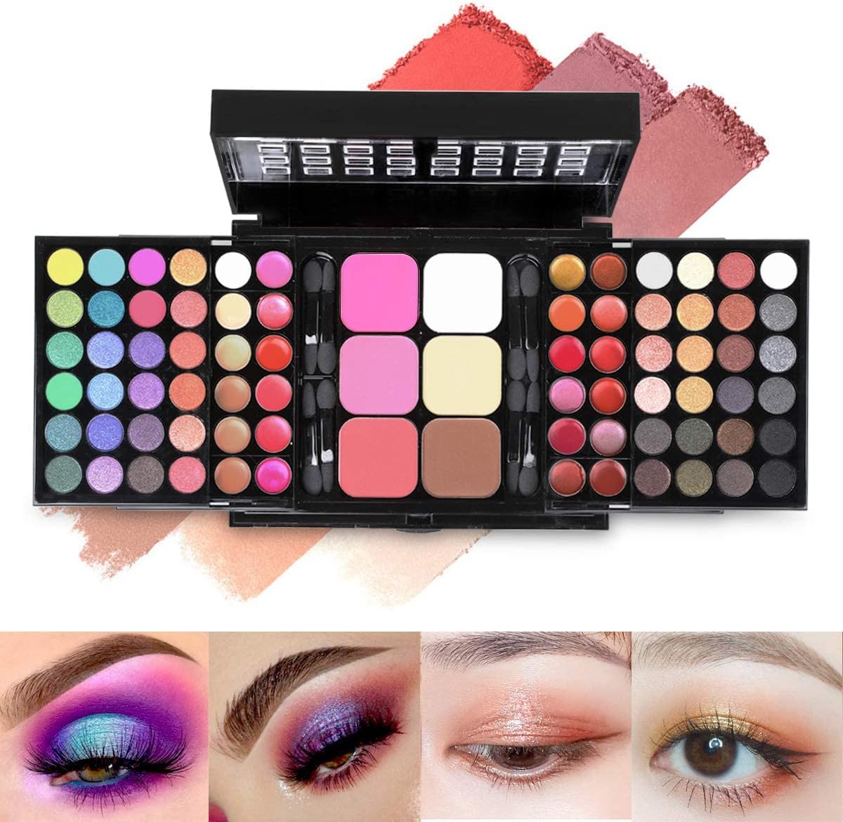 Amazon.com : 78 Colors Pink Cosmetic Make up Palette Set Kit ...