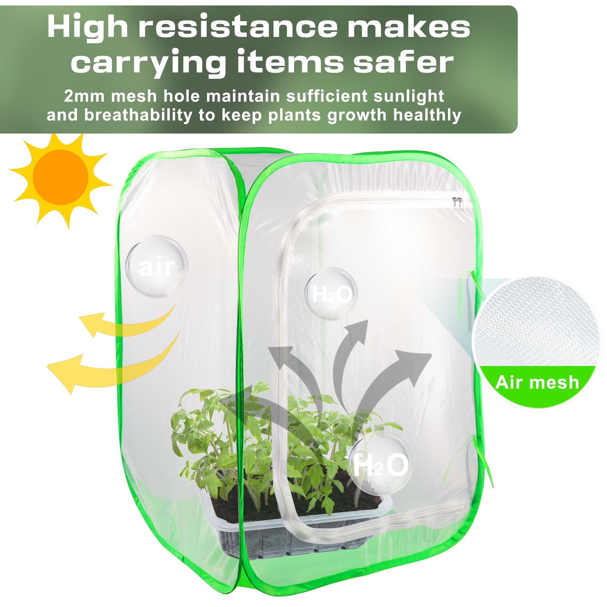 Snapklik.com : FCIHROSITCE Mesh Plant Tent Enclosure, Pop-Up Cage Plant ...