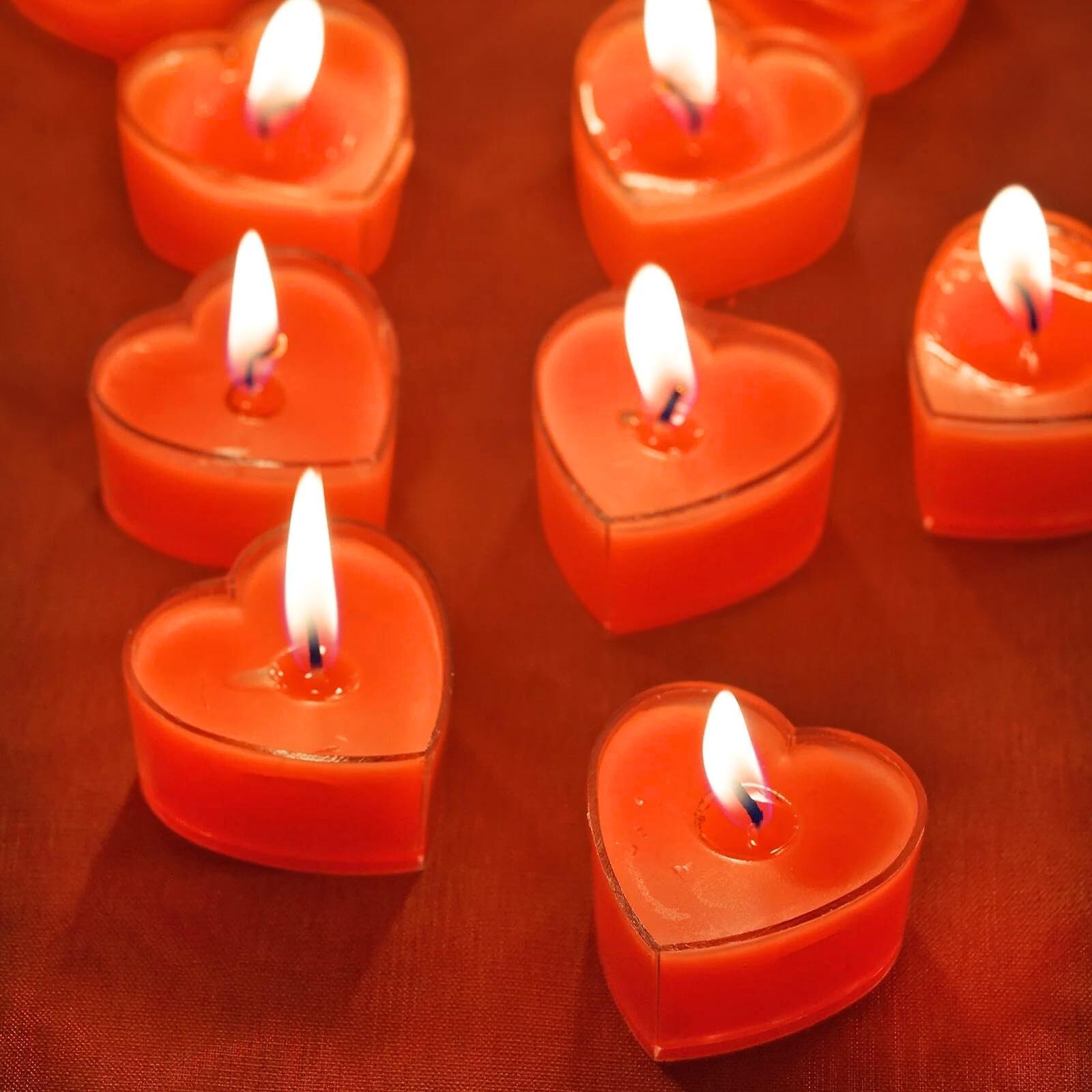 KRISHNA ALO Sweet Romantic Love Heart Shaped Floating Candle, Heart ...