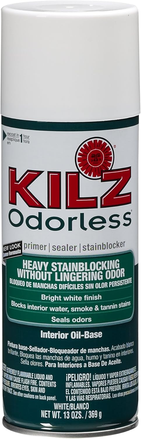 Kilz 10444 Odorless Primer, White, 13-oz. Aerosol - Quantity 1 - Amazon.com