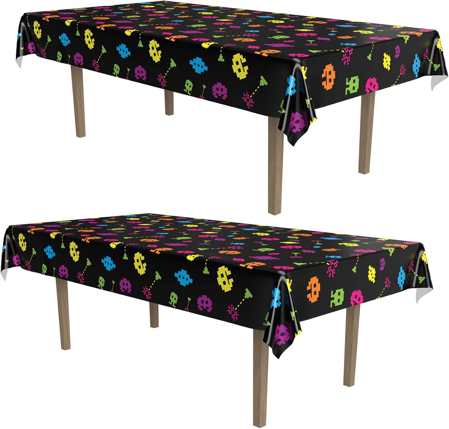 Amazon.com: Beistle 80’s Tablecovers, 54” x 108”, 2 Pieces – Plastic ...