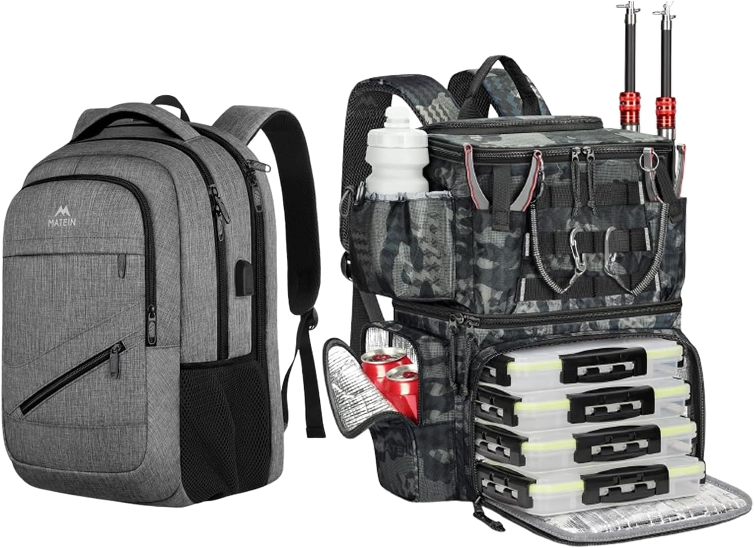 Amazon.com: MATEIN 17 Inch Laptop Backpack with USB Charging Port ...