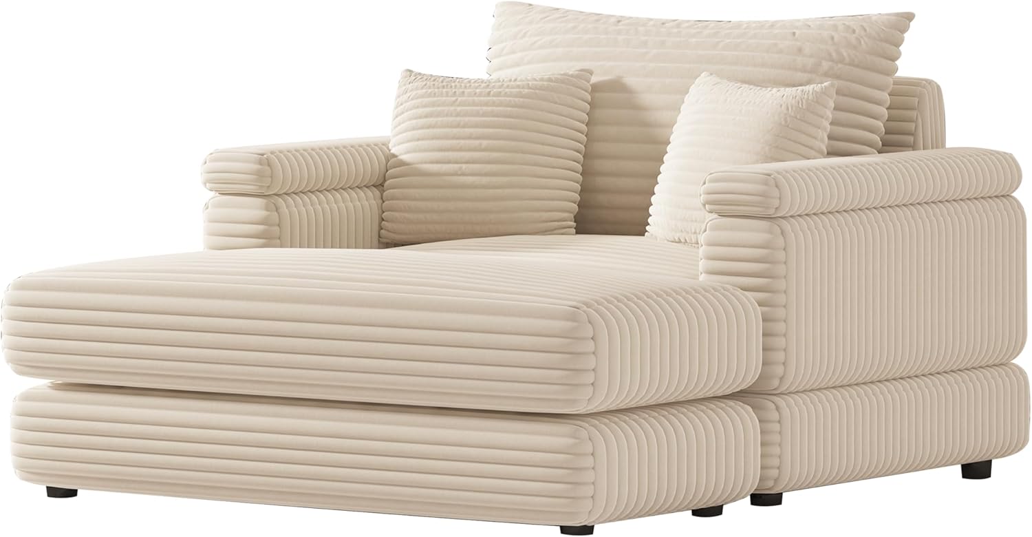 Amazon.com: Oversized Chaise Lounge Chair, 43.3“ Single Sofa with ...