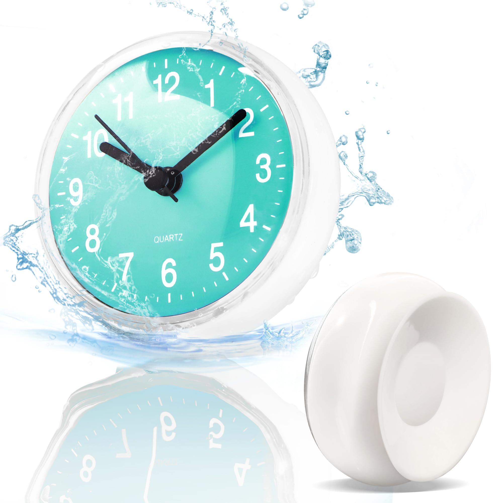 Amazon.com: Betus Waterproof Bathroom Shower Clock with Large Suction ...