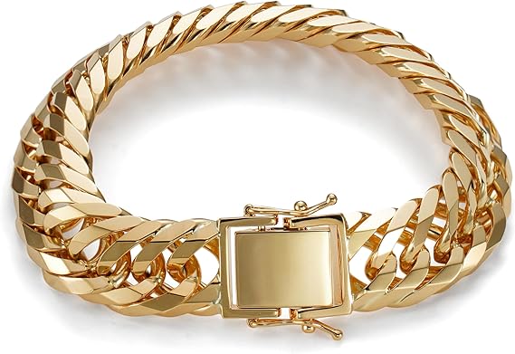 Amazon | [SPERANZA] K18 18金 喜平 ブレスレット 12面トリプル 100g UP 20cm 15mm幅 ダブスルトッパー 造幣局検定マーク入り ゴールド チェーン ...