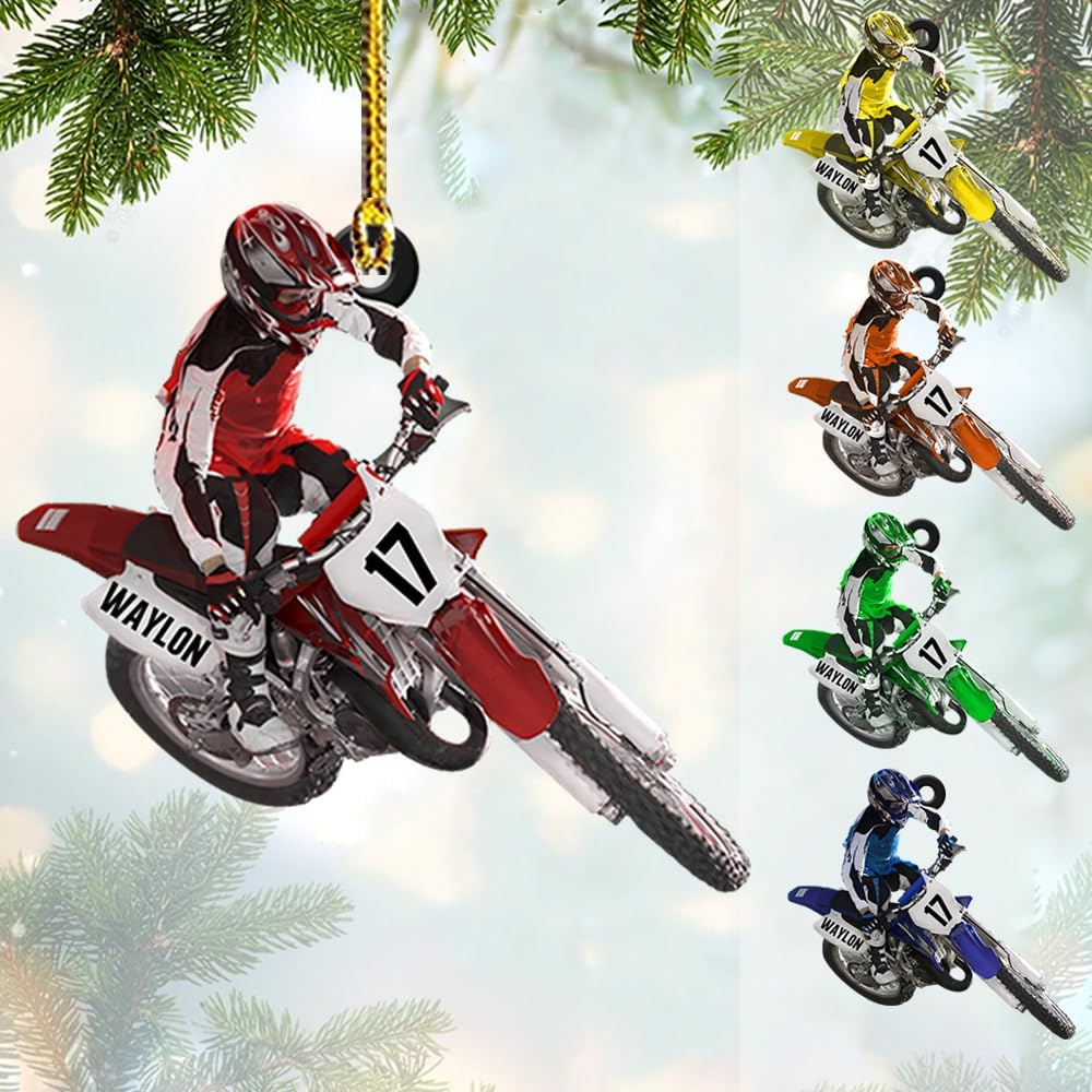 Amazon.com: Custom Dirt Bike Acrylic Ornament 2026, Personalized ...