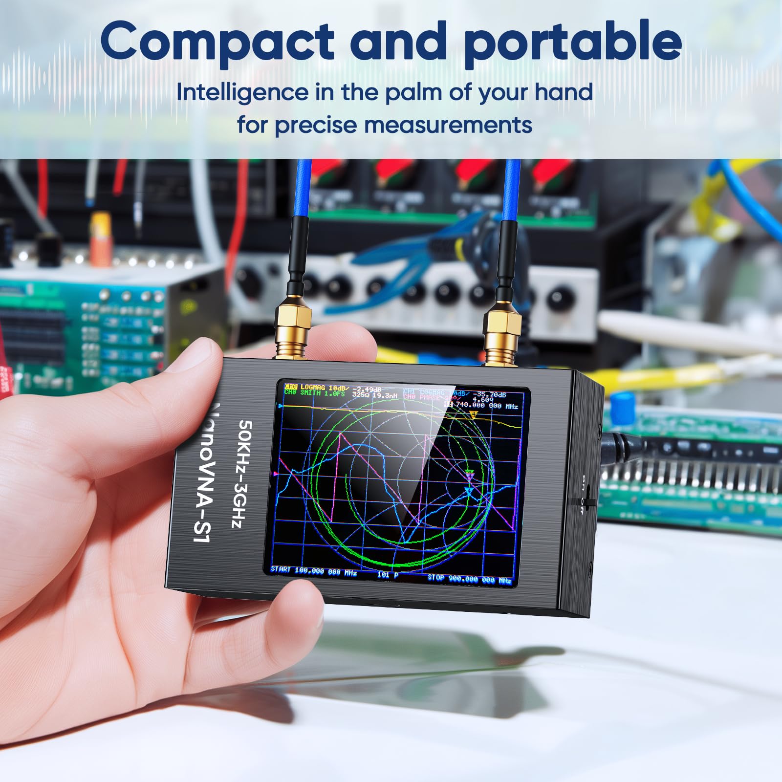 NanoVNA SeeSii NanoVNA Vector Network Analyzer 10KHz-1.5GHz MF HF VHF ...