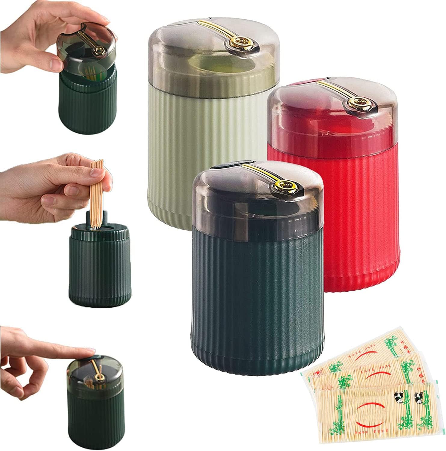 Amazon.com: Automatic Toothpick Dispense, Eurmali Creative Push-Type ...