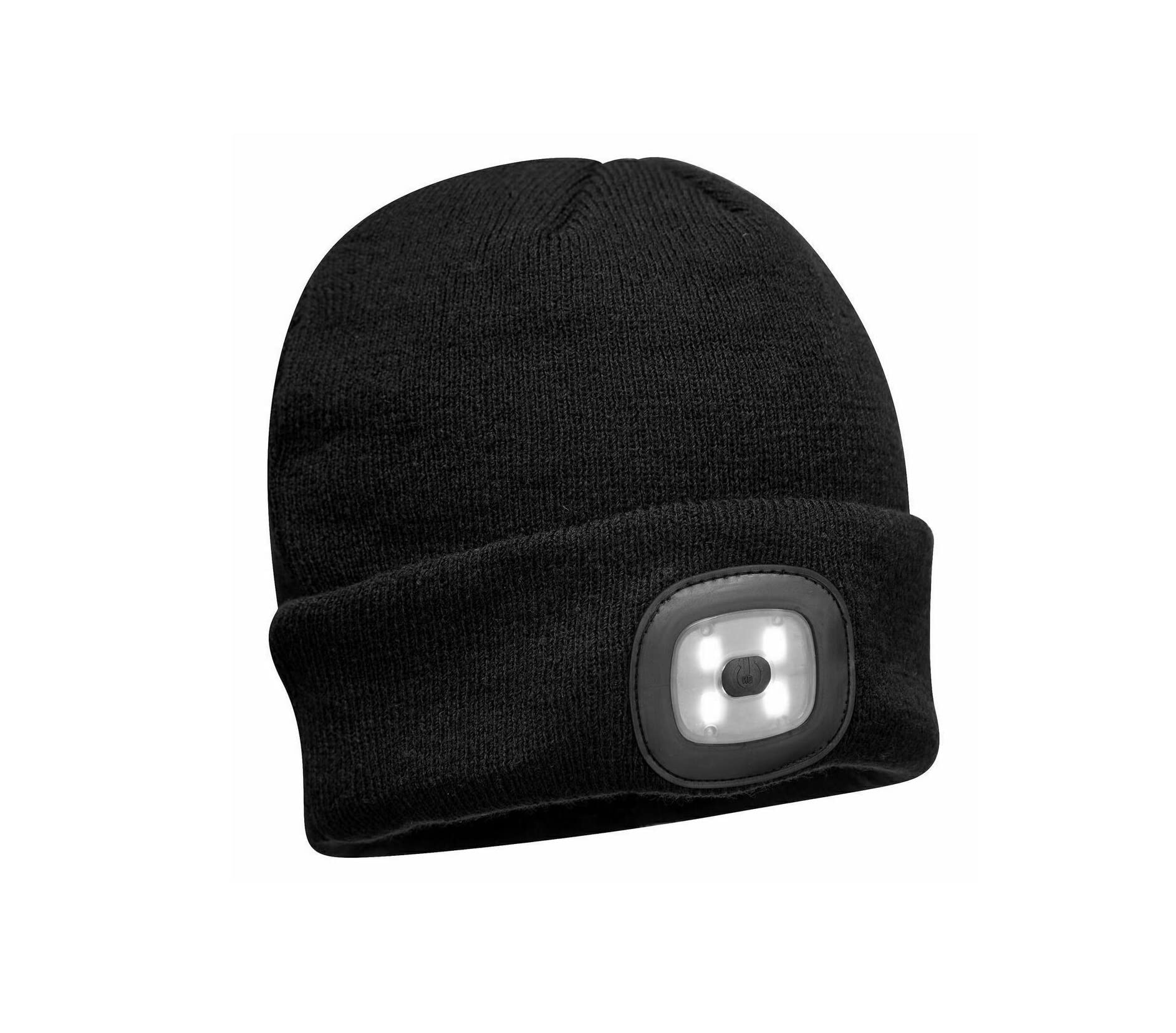 raxter Led Lighted Beanie Hat with USB Rechargeable Head Torch Running ...