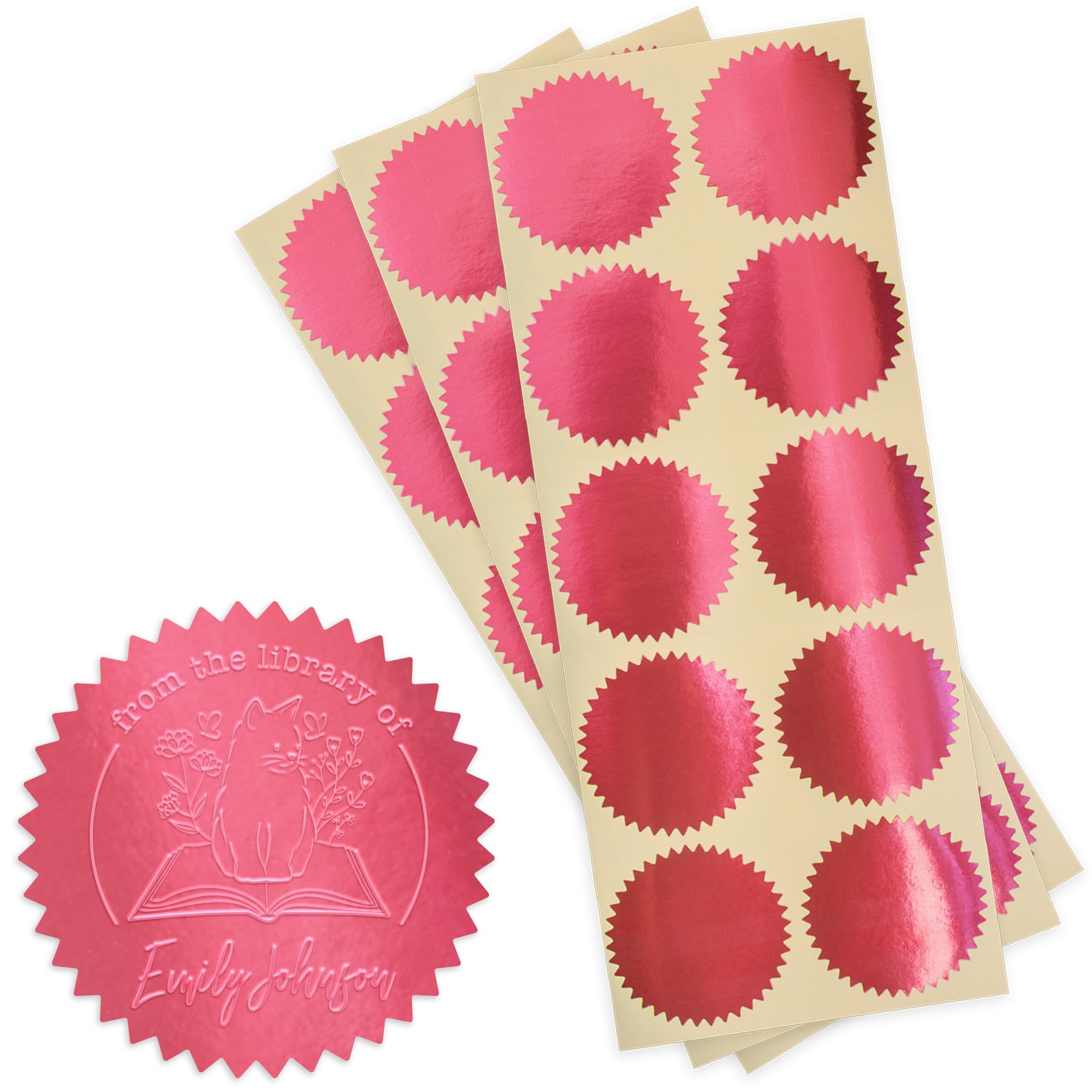 Snapklik.com : MaxMark 1.75" Self Adhesive Glossy Red Seal Labels For ...