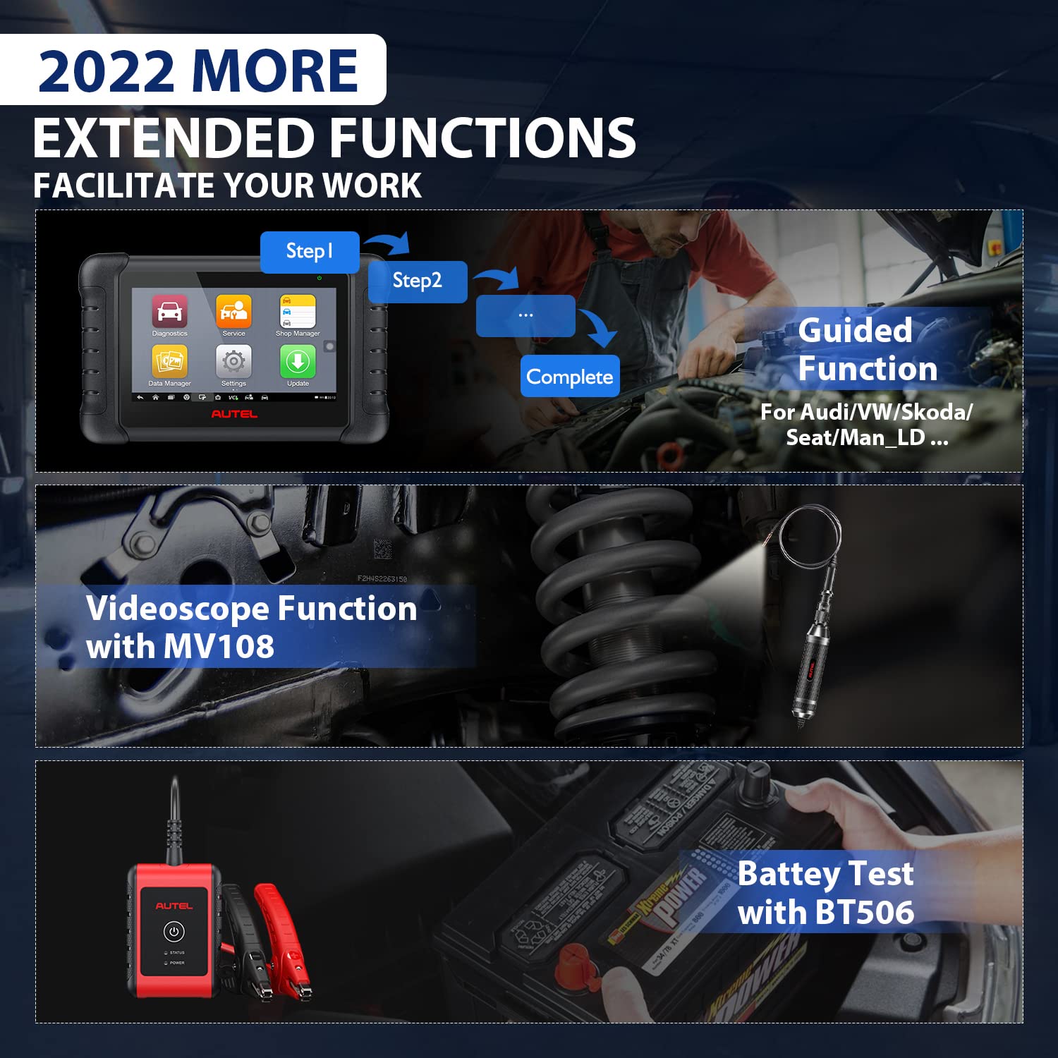 お買い得なセール商品 Autel MaxiPRO MP808BT Automotive Diagnostic Tool， 2-Year ...