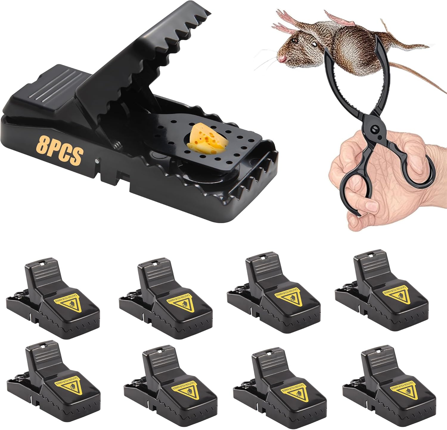 Mouse Traps Mice Killer Indoor - 8 Pack Humane Rat Trap with Mousetrap ...