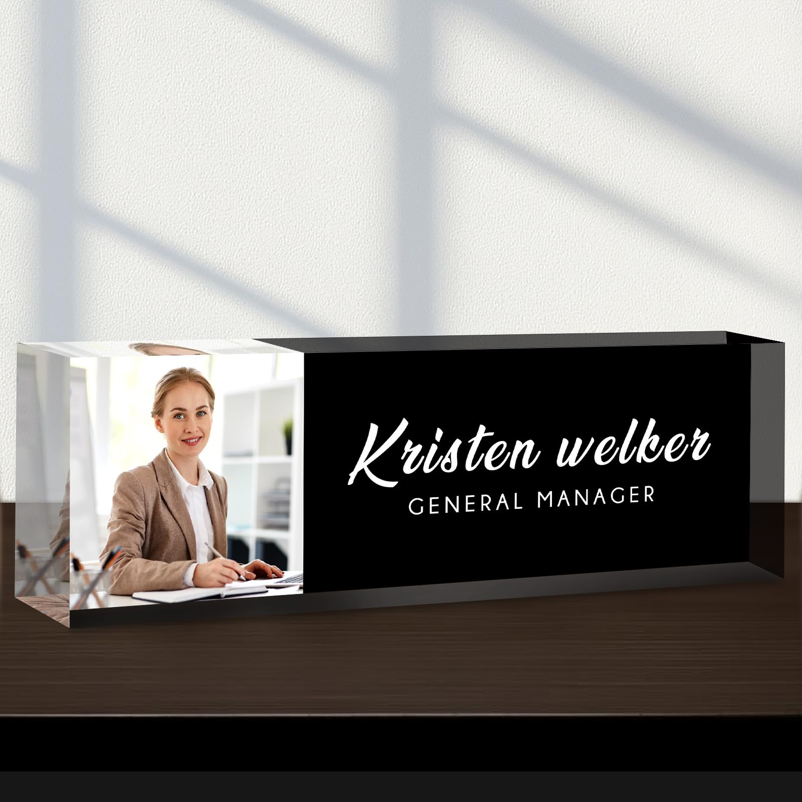 Amazon.com: Personalized Name Plate for Desk - Custom Engraved Name ...