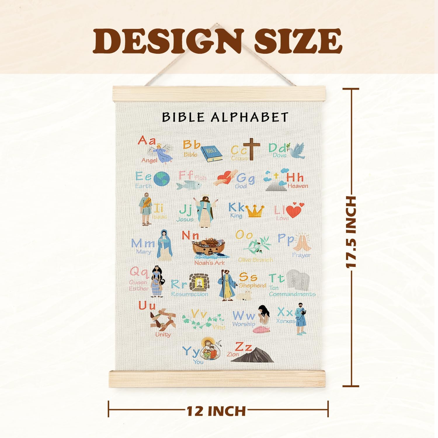 Supwhd Bible Verse Posters for Kids, Bible Alphabet Chile | Ubuy