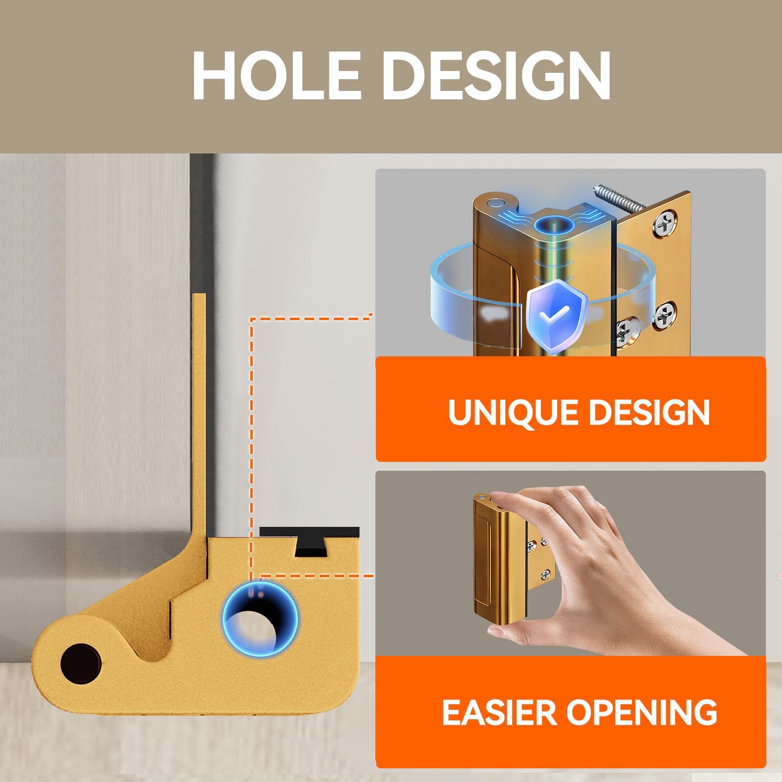 Snapklik.com : Tonitrui Ultra Security Door Lock, Door Reinforcement ...