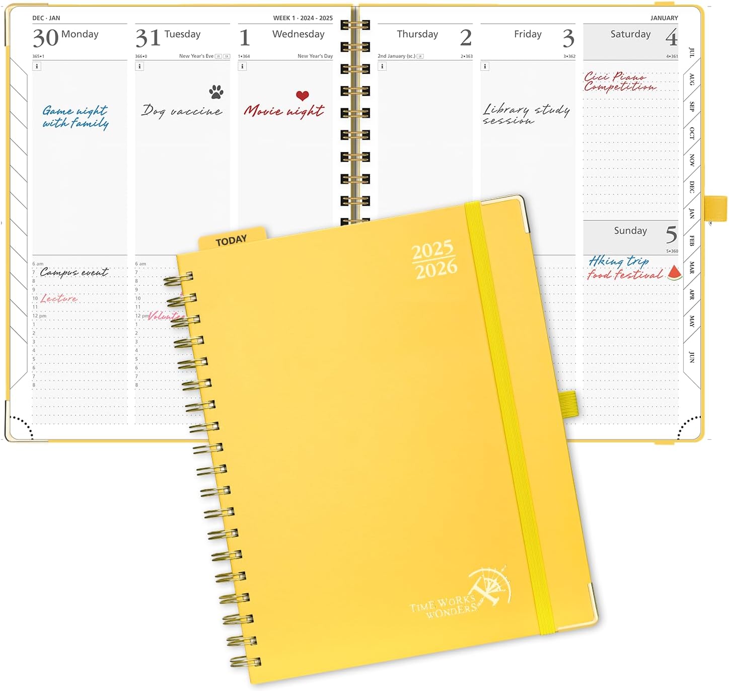 POPRUN Agenda 2025-2026 [B5-10" x 8" Wire-Bound] - Academic Planner ...