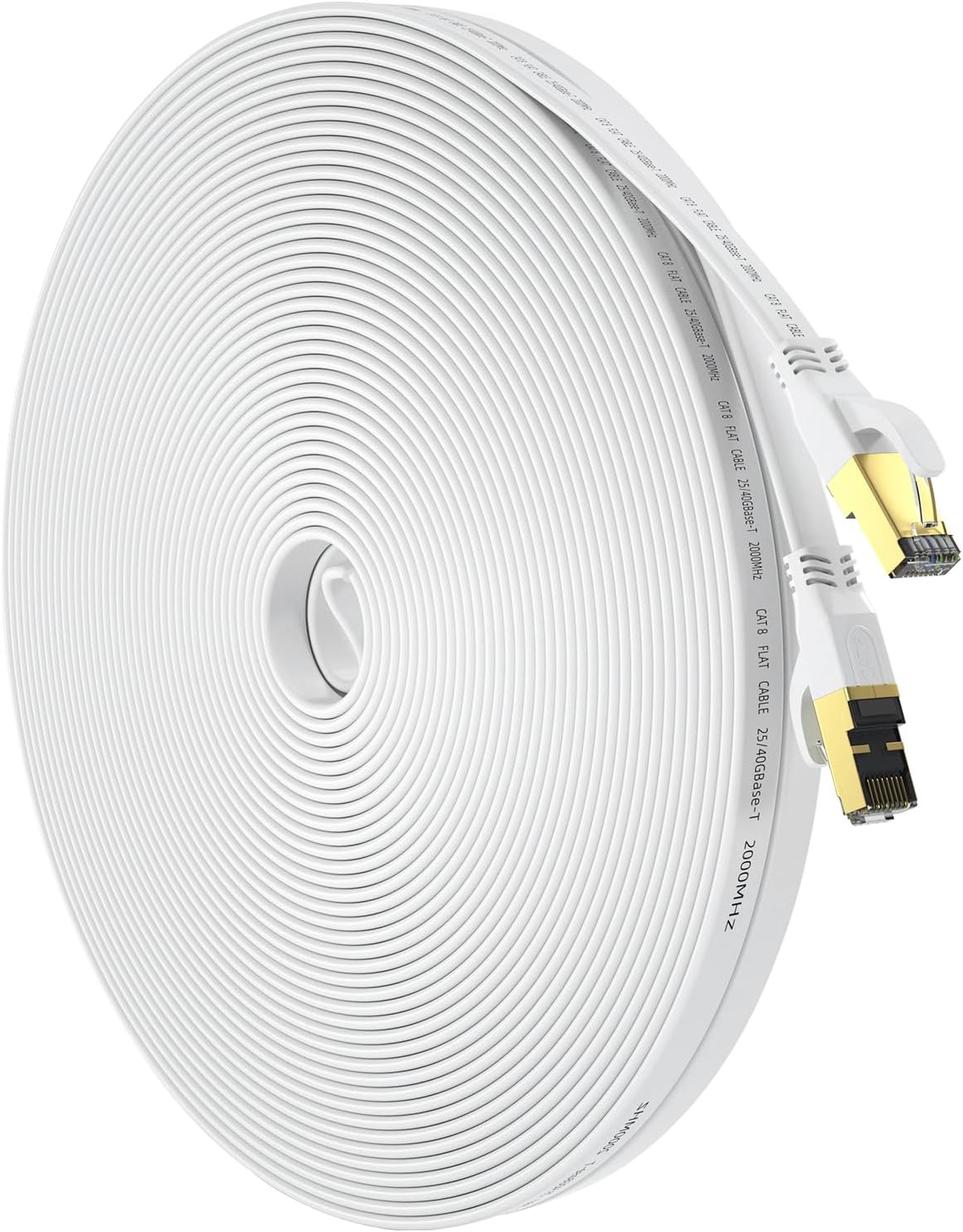 Amazon.com: Amazon Basics RJ45 Cat 7 Ethernet Patch Cable, Flat, 600MHz ...