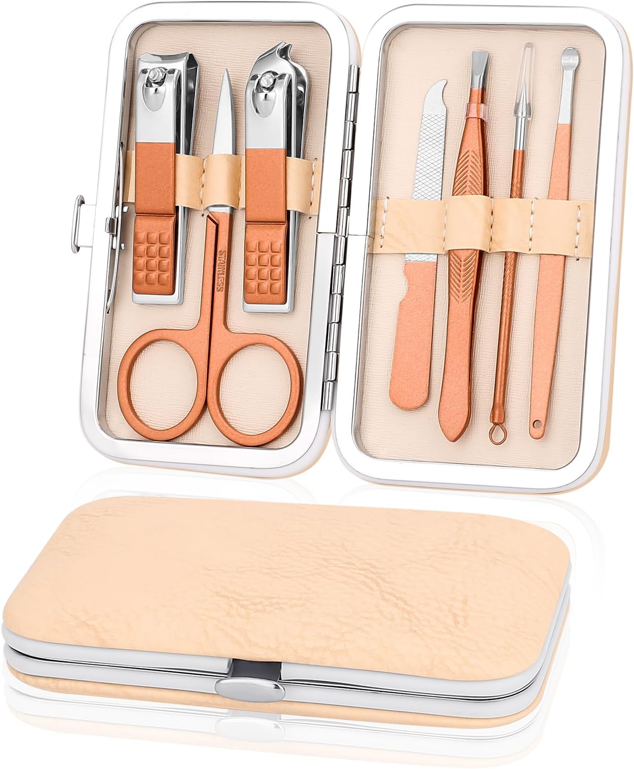 Amazon.com : Manicure Set-Stainless Steel Nail Care Set-Professional 7 ...