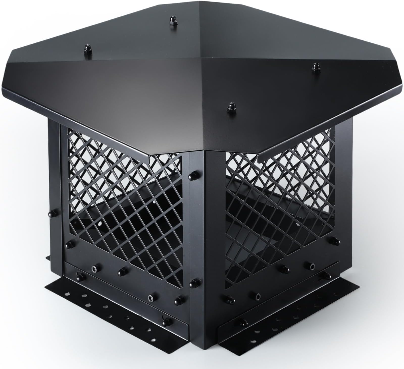 Amazon.com: Blulu 9" x 9" Chimney Cap Galvanized Steel Chimney Cover ...