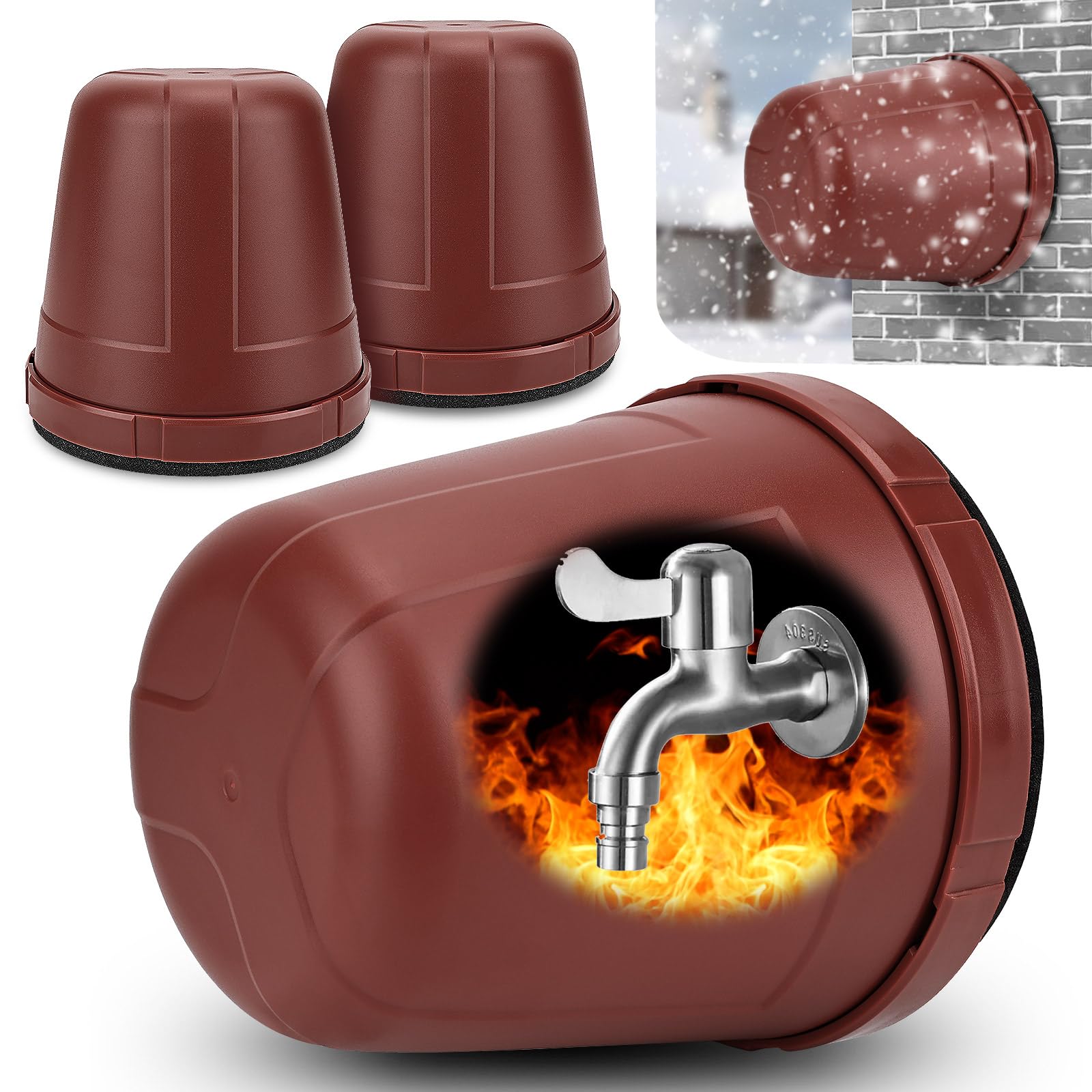 Amazon.com: 2Pack Outdoor Faucet Covers,Spigot Cover for Winter,Plastic ...