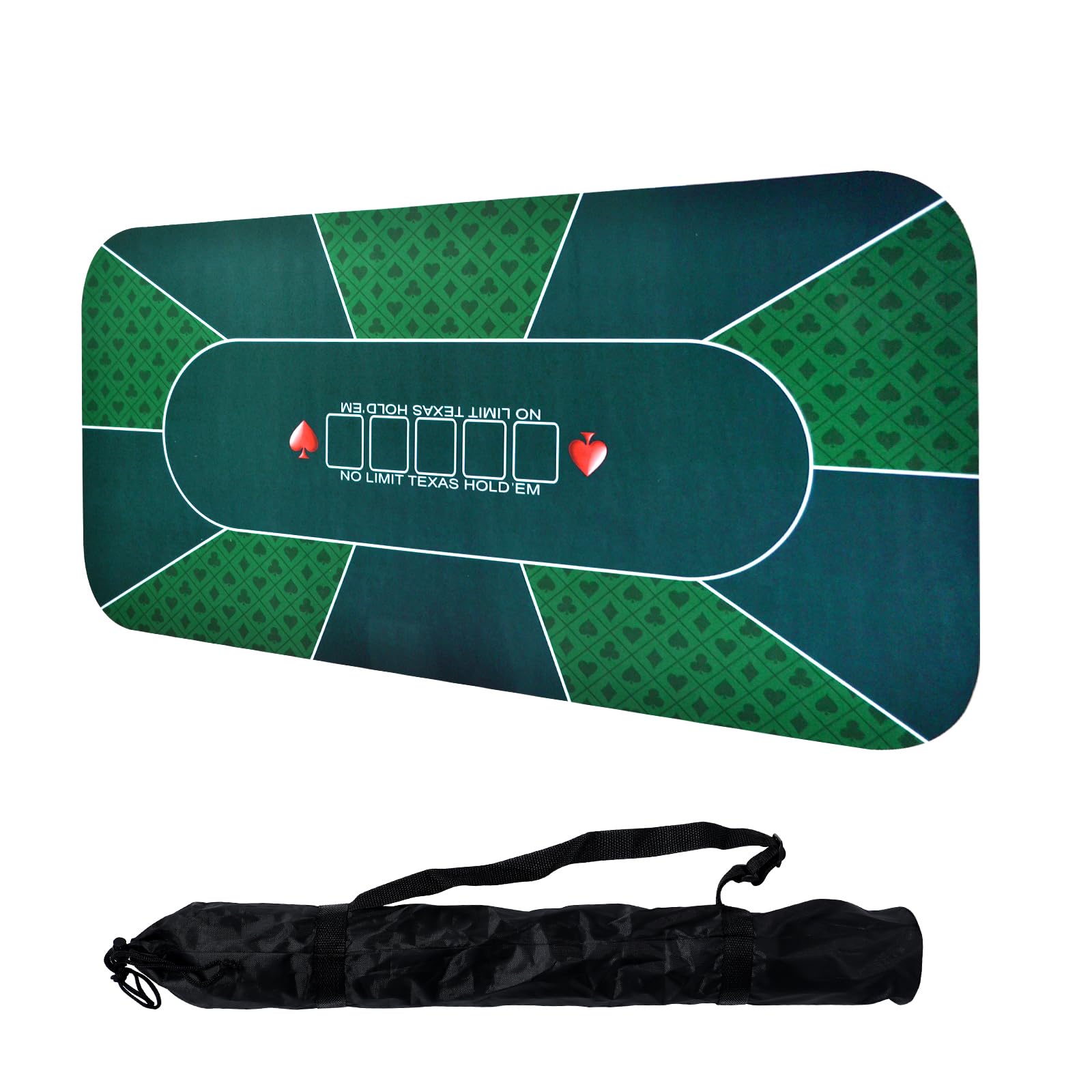 Amazon.com: 71 x 36Inch Texas Hold'Em Poker Mat Portable Rubber Poker ...