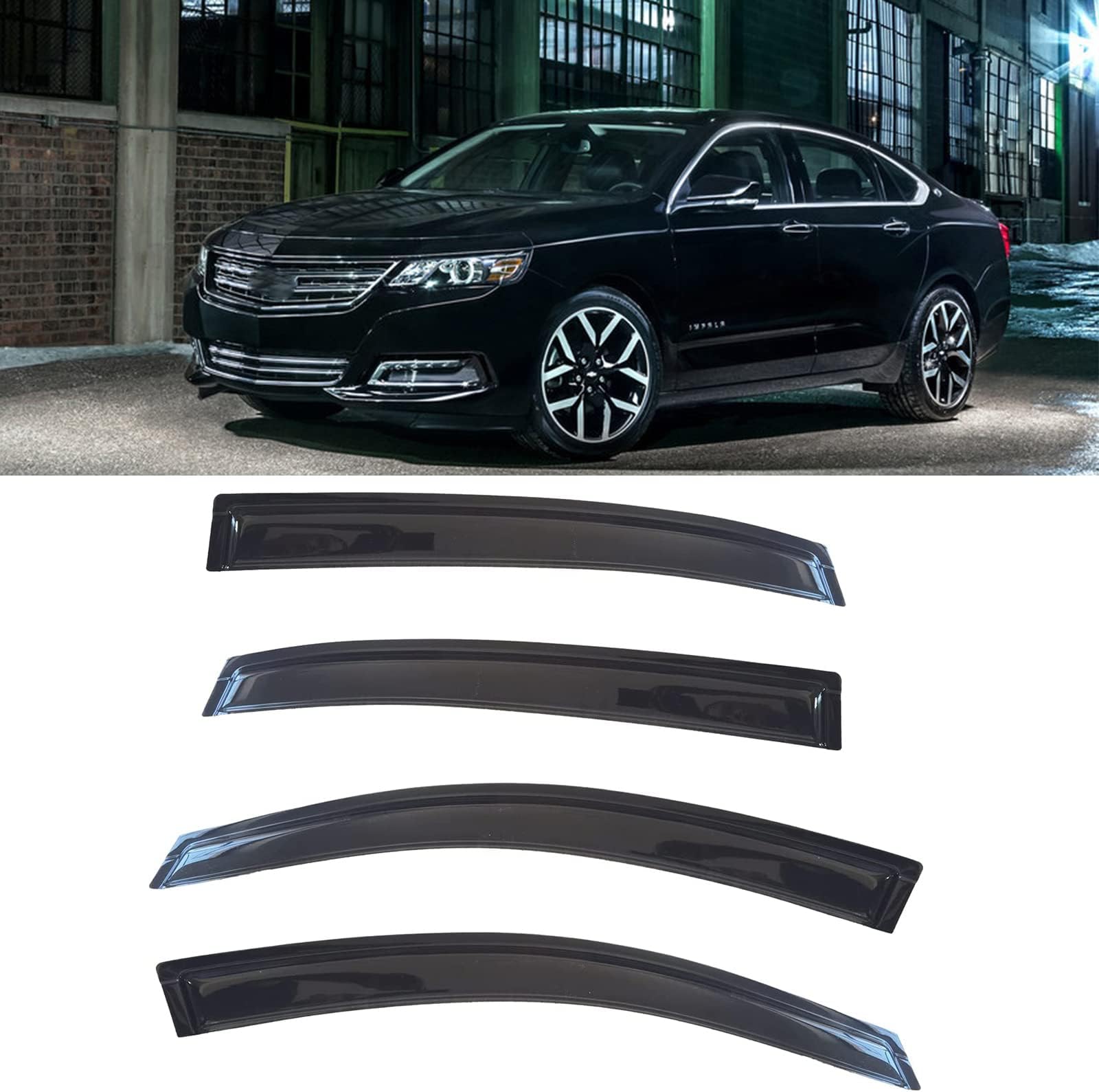 Amazon.com: AUTOTOP 4PCS Tape-On Window Visors Deflectors Sun Rain ...