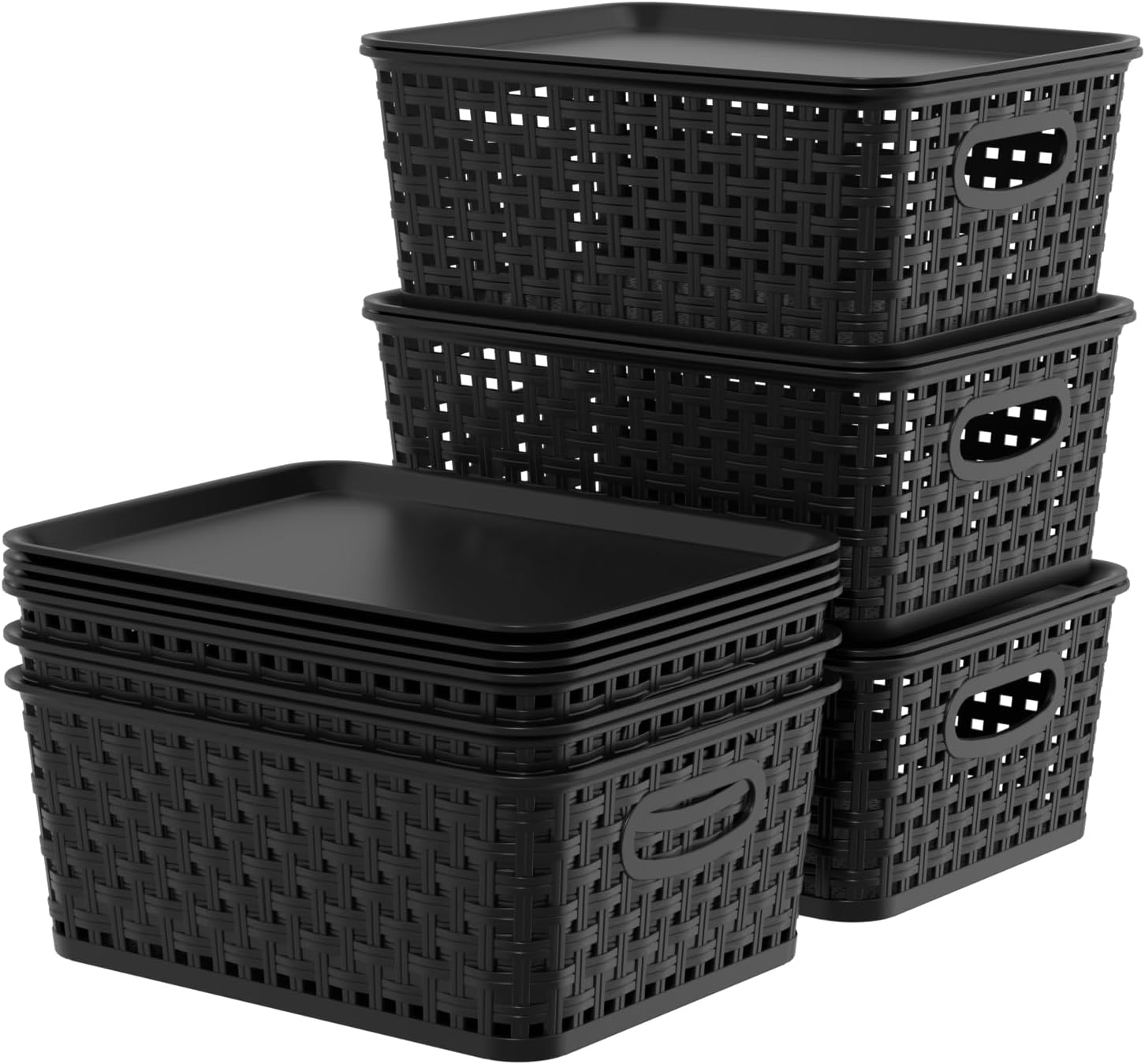 Amazon.com - Begale 6-Pack Plastic Basket Organization, Storage Baskets ...